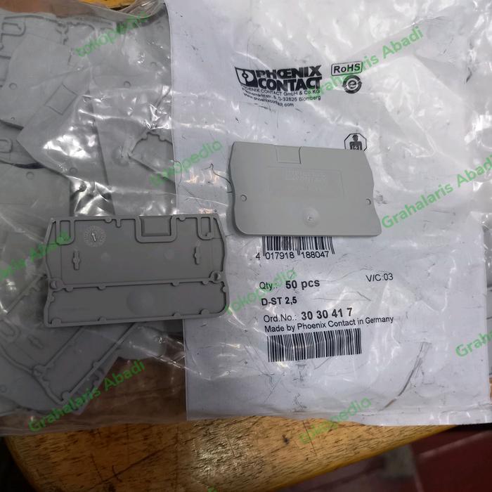 Jual end plate cover D-ST 2,5 terminal blok phoenix contact 3030417 ...