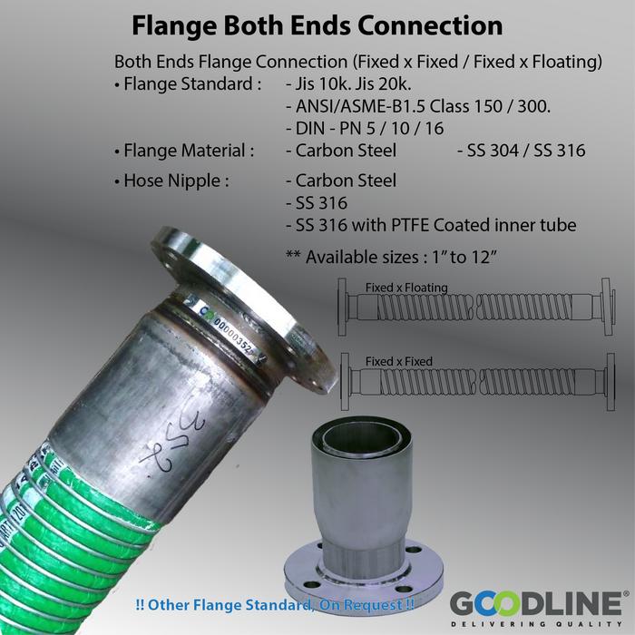 Jual SS 304 Flange Both Ends (1 Fixed - 1 Swivel) Connection - 4" - Kab ...