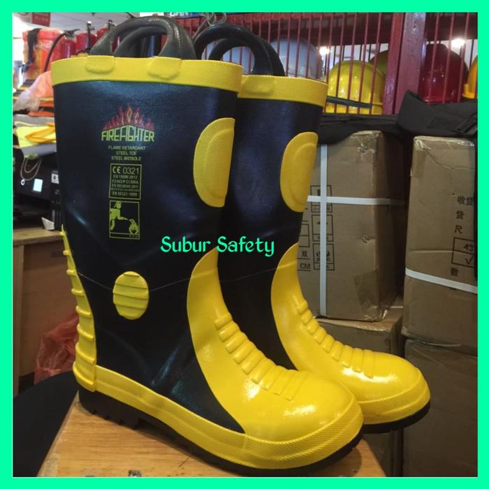 Jual Sepatu Safety Boot Pemadam Kebakaran / Sepatu Pemadam Kebakaran ...