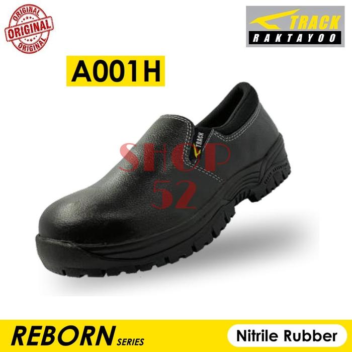 Jual Sepatu Safety Shoes TRACK Nitrile Rubber Boots Toe Cap Kulit Asli ...