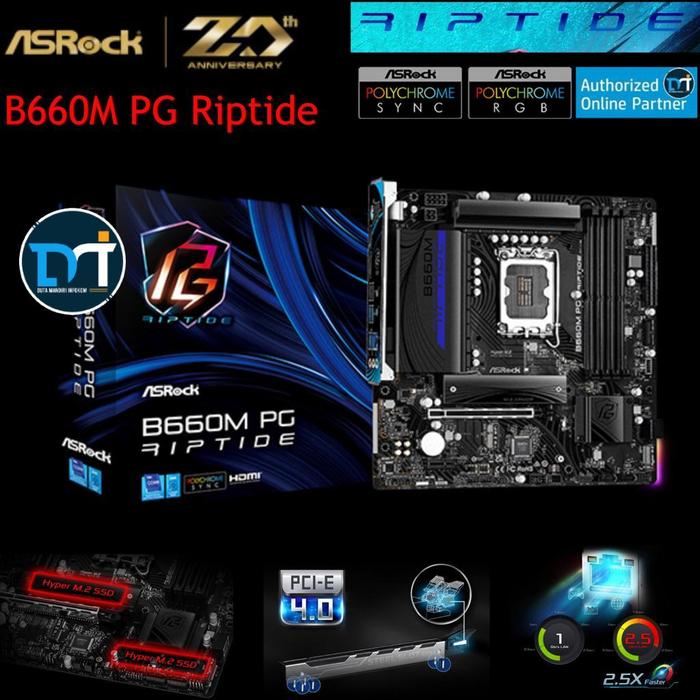 Promo ASRock B660M PG RIPTIDE - [Socket 1700, B660, DDR4, USB3.2, m-ATX] Cicil 0% 3x - Jakarta ...