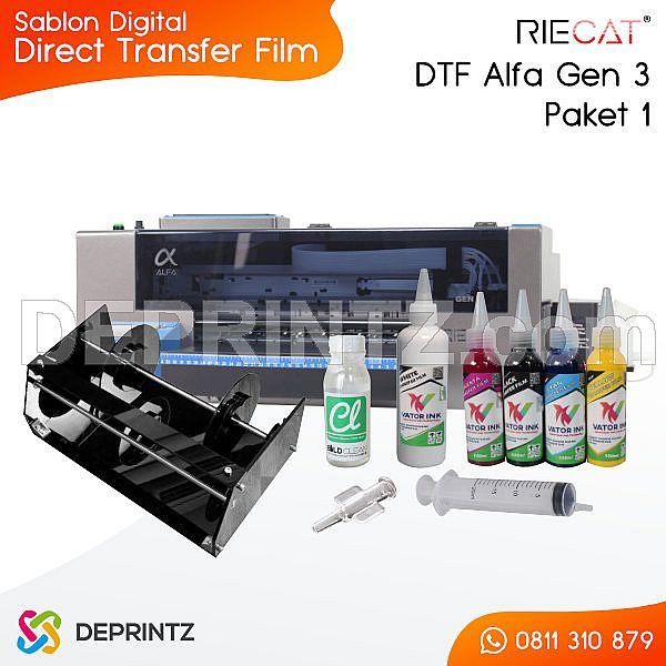 Jual Paket Mesin Sablon Digital DTF Riecat Alfa Gen 3 | Paket 1 | Mesin + C - Kota Surabaya - PT ...