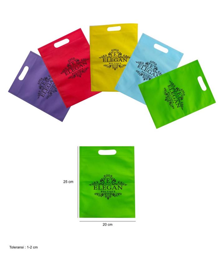 Jual oval 20x25 Tas Spunbond + sablon cetak 1 warna 1 muka tas kain ...