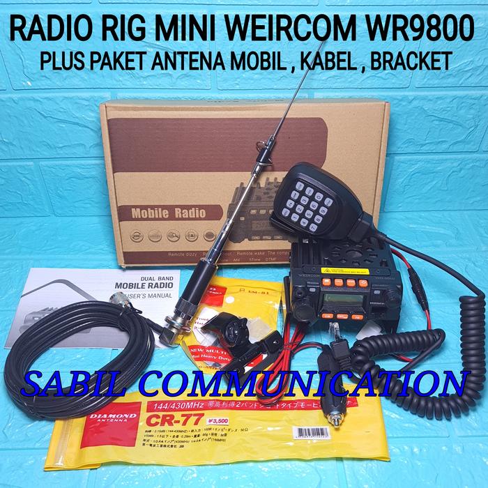 Jual RADIO RIG MINI DUALBAND PLUS ANTENA MOBIL CR77 CR-77 UV8900 WR9800 ...