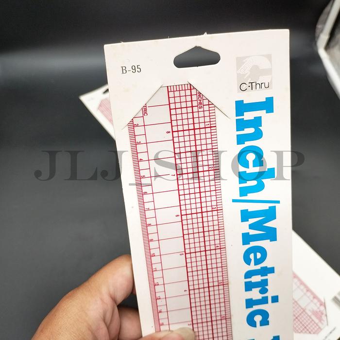 Jual Penggaris Pola / Skala Plastik-inch / Metric X-ray 45cm / 18 B-95 ...