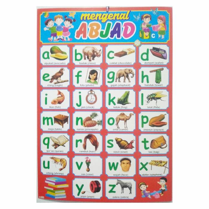 Jual Poster Edukasi Anak Mengenal Abjad Indonesia - Kab. Bekasi ...