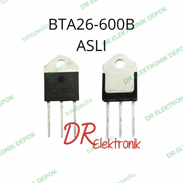 Jual Transistor BTA26 BTA-26 ASLI - Ori 600B TRIAC 26a 600 ST PHIL 6008 ...