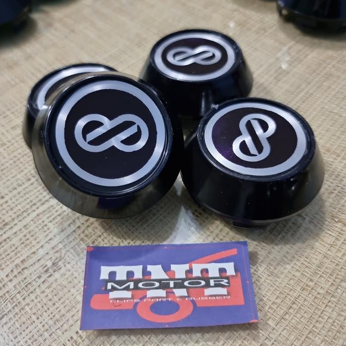 Promo dop roda velg variasi 6.5cm kerucut hitam plat hitam lenso logo ...