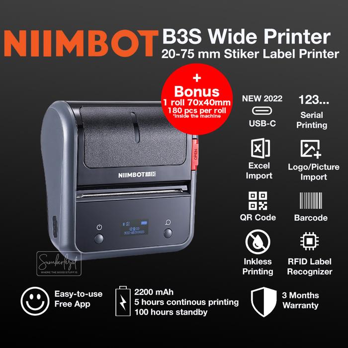 Jual Thermal Cable Label Sticker Niimbot B21 Refill Label - Kabel - B3S ...