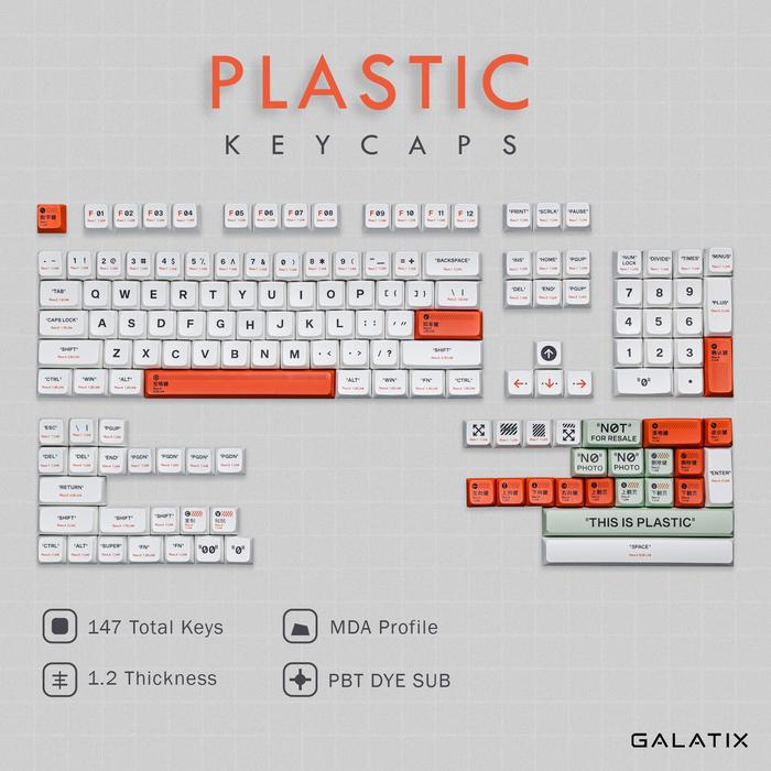 Promo Keycaps This Is Plastic MDA Profile Keycap PBT DYE SUB - Kota ...