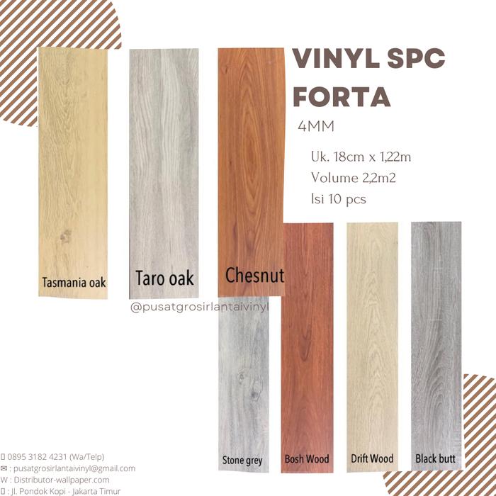Jual Vinyl SPC Plank Motif Kayu - SPC Forta Click System - Jakarta ...