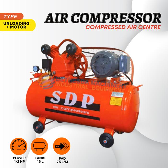 Jual SDP 1/2 HP Kompresor Angin motor 0.5Hp Air Compressor Motor - Kota ...