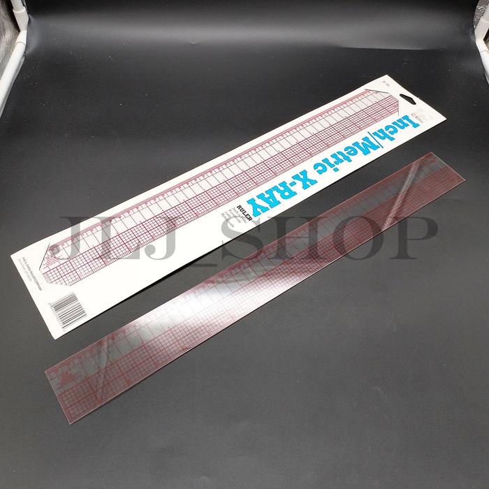 Jual Penggaris Pola / Skala Plastik-inch / Metric X-ray 45cm / 18 B-95 ...