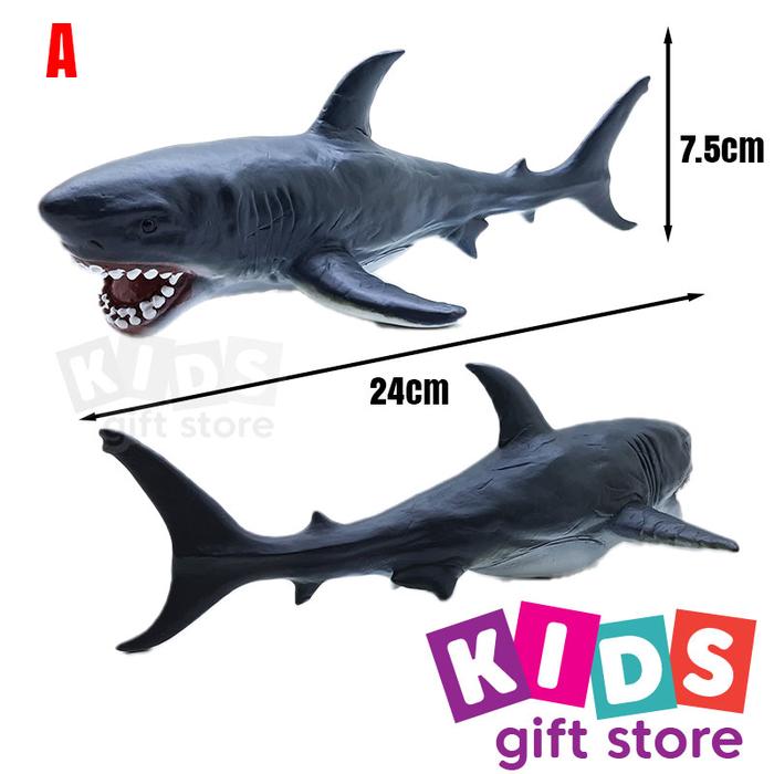 Promo Hiu Shark Whale Hammerhead Karet Figure - Mainan Dinosaurus - A ...