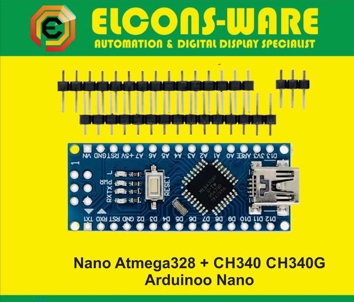 Jual Arduino Nano Atmega328 + CH340 CH340G mini usb - Kab. Banyumas - elcons-ware | Tokopedia
