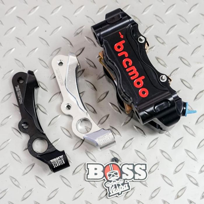 Promo Brembo GP4RB Black CNC Monoblock + Bracket Tony Vespa Sprint ...