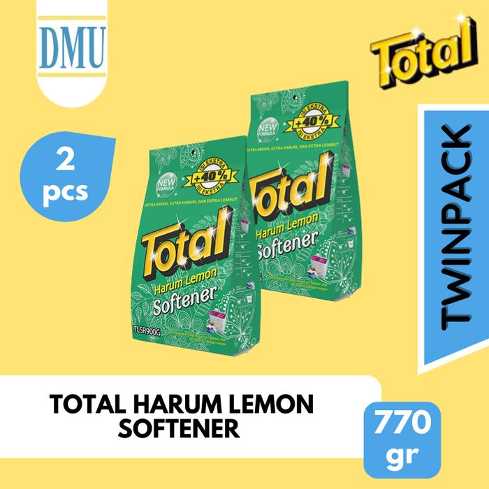 Promo [TWINPACK] Sabun Detergent Bubuk Total Harum Lemon Softener 770gr ...