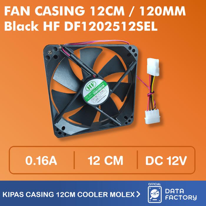 Jual Fan Kipas Casing PC 12cm 120mm Case Black Cooling Cooler Desktop ...