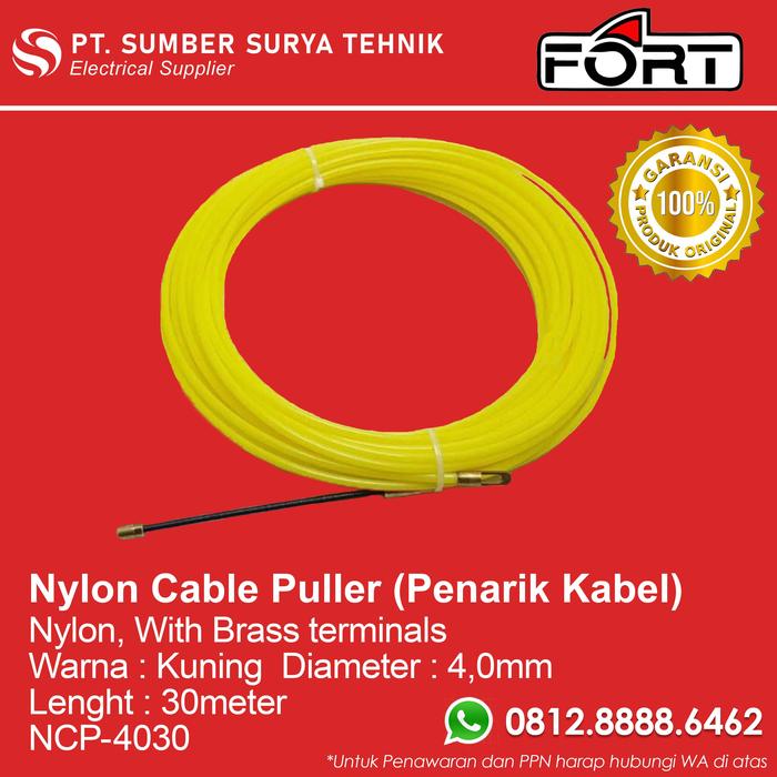 Jual Nylon Cable Puller (Penarik Kabel) Trackper 30mtr NCP-4030 Yellow ...