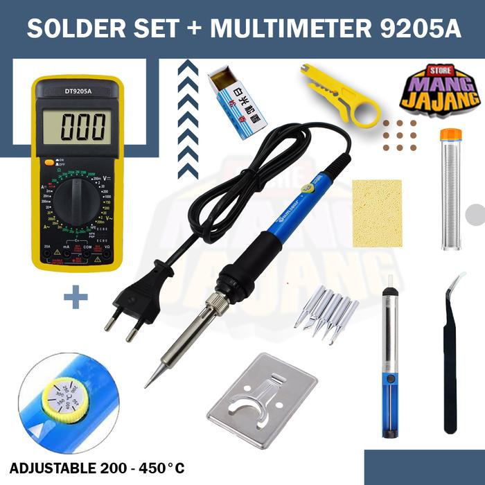 Jual Multimeter Digital DT920A Alat Pengukur Arus Listrik Avometer Digital - SET+MULTIMETER ...