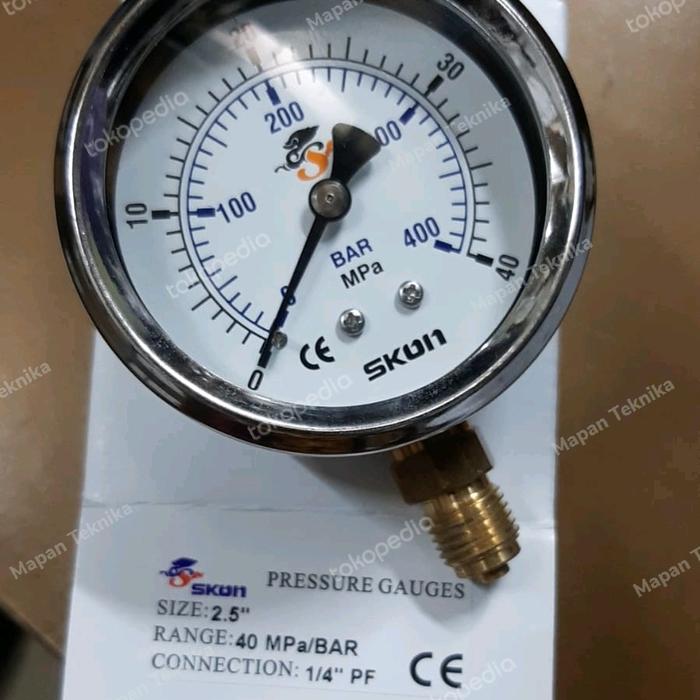 Jual PRESSURE GAUGE MERK SKON 2,5" CONNECTION 1/4" 400BAR MODEL RAKET - Kota Tangerang - Mapan ...