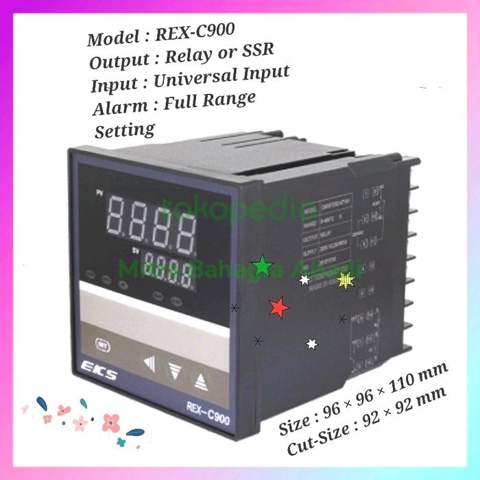 Promo Temperature Controller PIB REX-C900 Relay or SSR Full Range ...