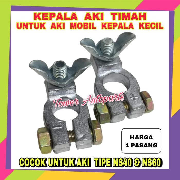 Jual Kepala Aki Mobil Ukuran KECIL Bahan TIMAH / Klem Aki N40 NS40 NS60 ...