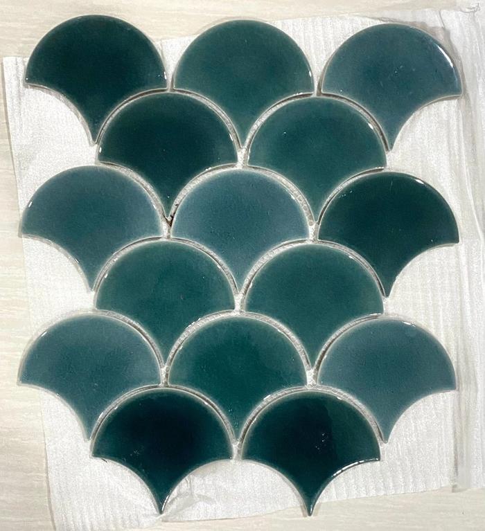 Jual Mosaic Mozaic Mosaik Singres Tipe Emerald Fish Scale Uk 25x30cm ...