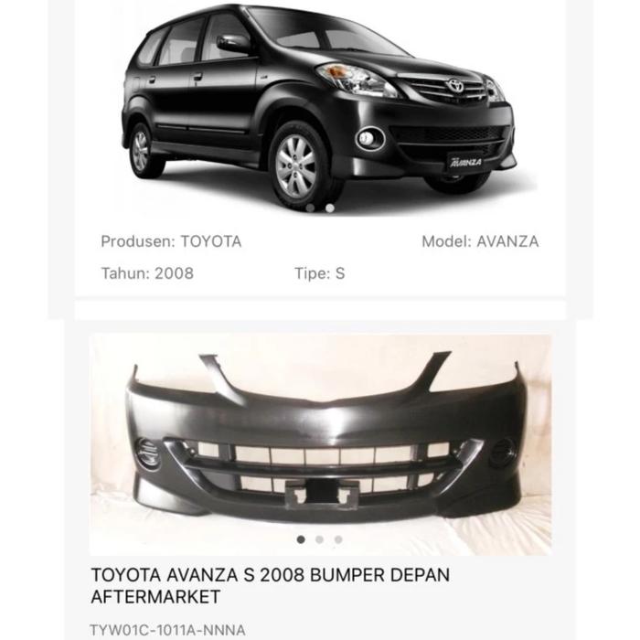 Jual Bemper Bumper Depan Avanza tipe S - Jakarta Pusat - STAR MOTOR ...