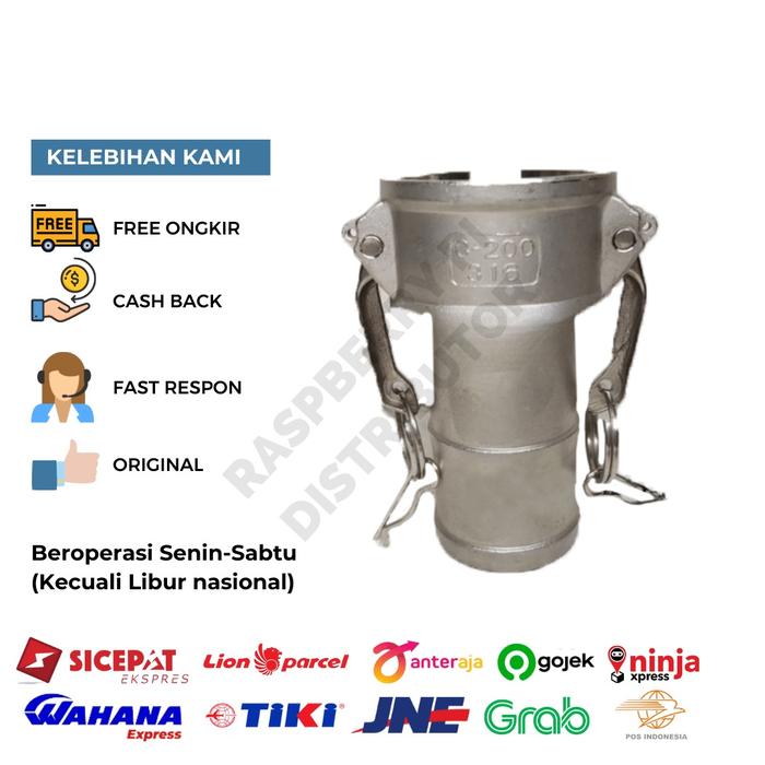 Jual Camlock Stainless SS 316 Type C 200 2" ( 2 Inch) Quick coupling ...
