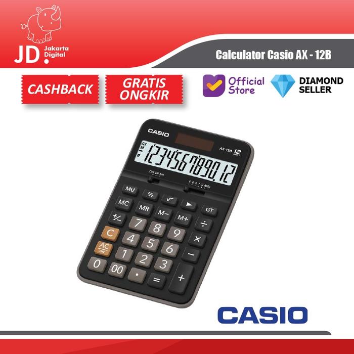 Jual Calculator Casio AX - 12B / Kalkultor Casio AX -12B - Jakarta ...
