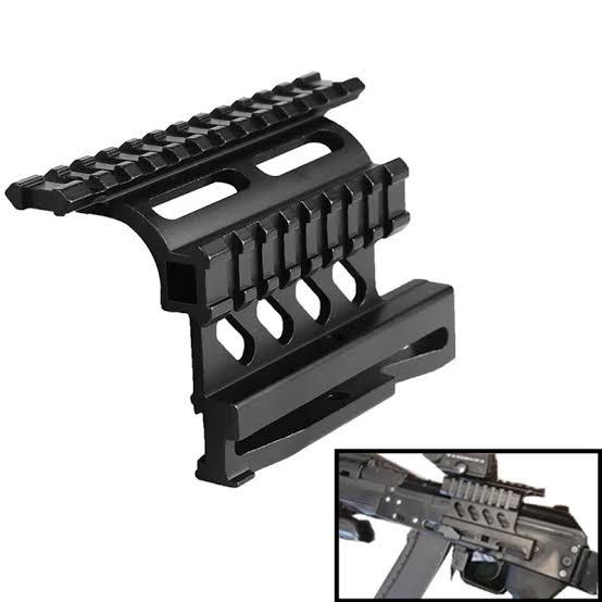 Jual scope mount AK74 ris AK DUAL Rail side mount QD ak47 aeg gbbr ...