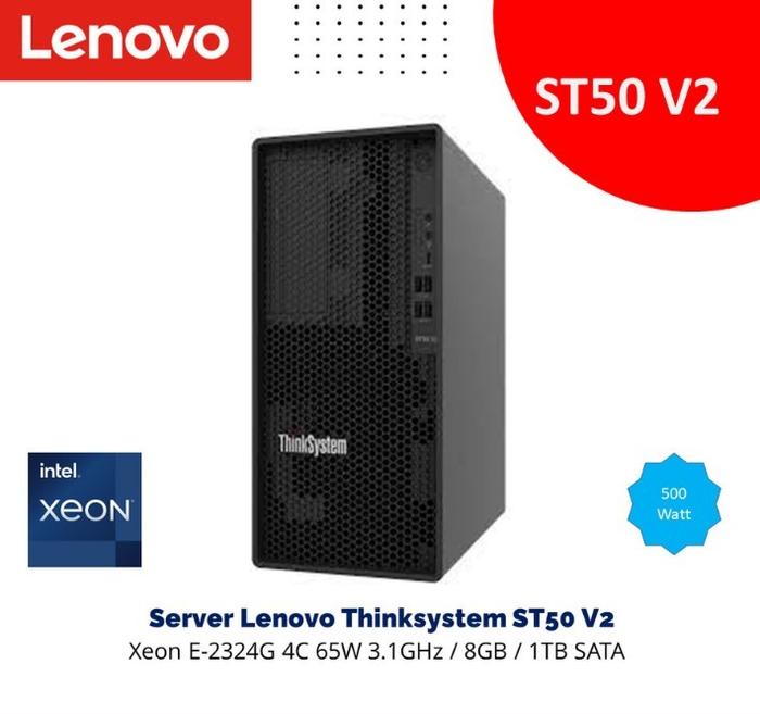 Jual Server Lenovo ThinkSystem ST50 V2 7D8JA00WAP Xeon E-2324G 8GB 1TB ...