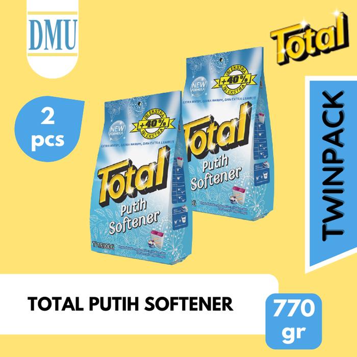 Promo [TWINPACK] Sabun Detergent Bubuk Total Putih Softener 770gr ...