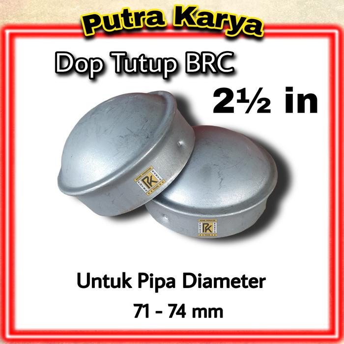 Jual Dop tutup tiang pagar brc 2,5 inch Topi pipa galvanis dua setengah ...