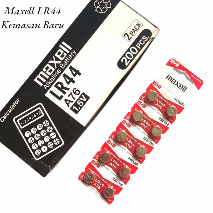 Promo [ORIGINAL] Baterai Maxell LR44 / AG13 / L1154 / 357 / A76 Isi 10 ...
