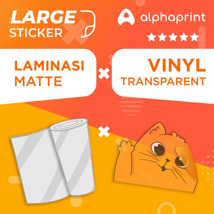 Jual Sticker Custom Vinyl Transparan / Bening (Print & Cut) - Laminasi ...