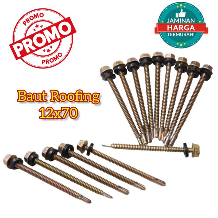 Jual Baut Skrup Sekrup Baja Ringan Roofing 7cm 12x70 - Kota Tangerang ...