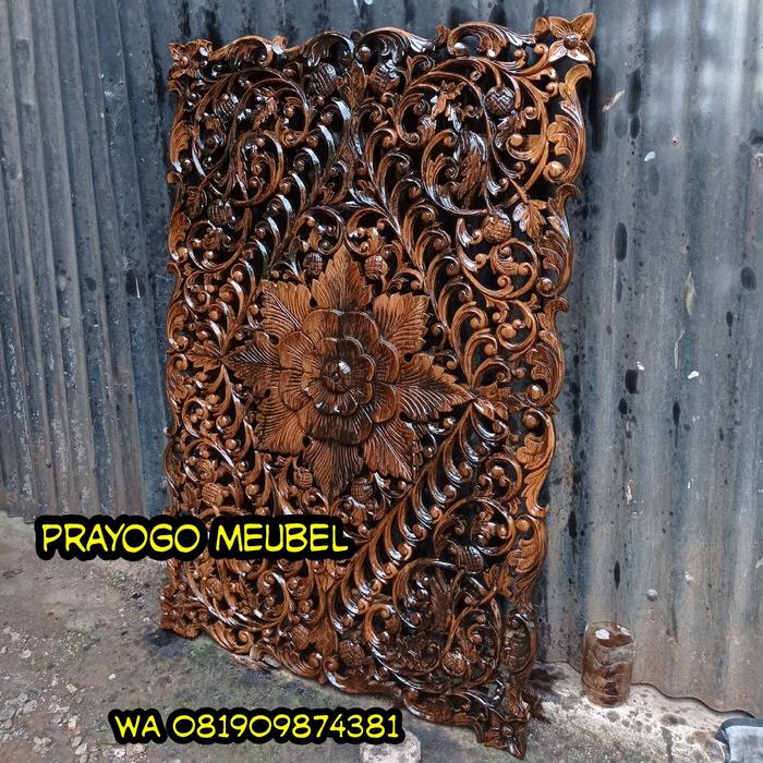 Jual panel hiasan dinding ukir kayu jati ukiran bali antik vintage ...