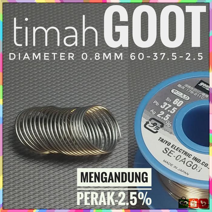 Jual Timah Goot D-0.8mm 60-37.5-2.5 Audiophile Audio 1meter High ...