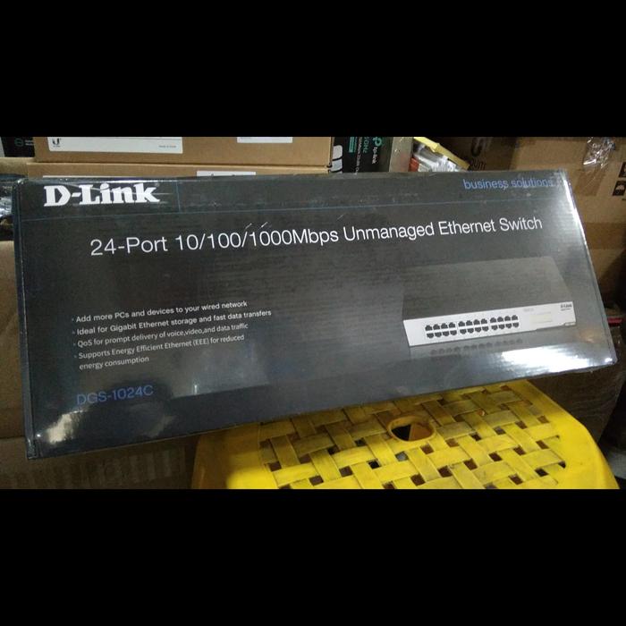 Jual Switch Hub D-Link 24 Port Gigabit Unmanaged Dlink DGS-1024C Switch ...