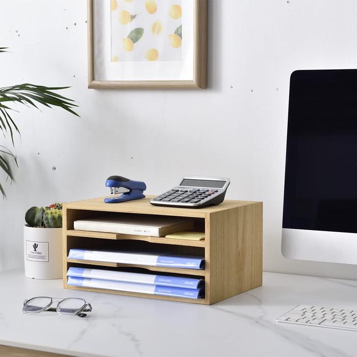 Promo Rak File 3 Susun Kayu Rak Kertas Dokumen F4 A4 - Dokumen - Kab ...