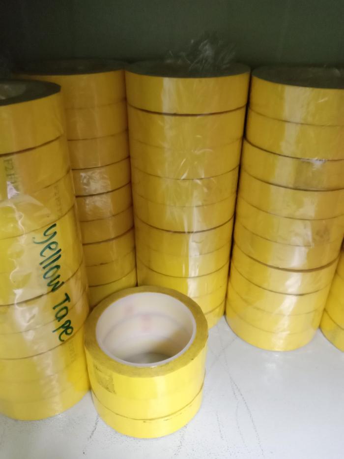 Jual Yellow Tape Isolasi Listrik 25mm 1inch Lakban Kuning Dinamo 25 mm ...