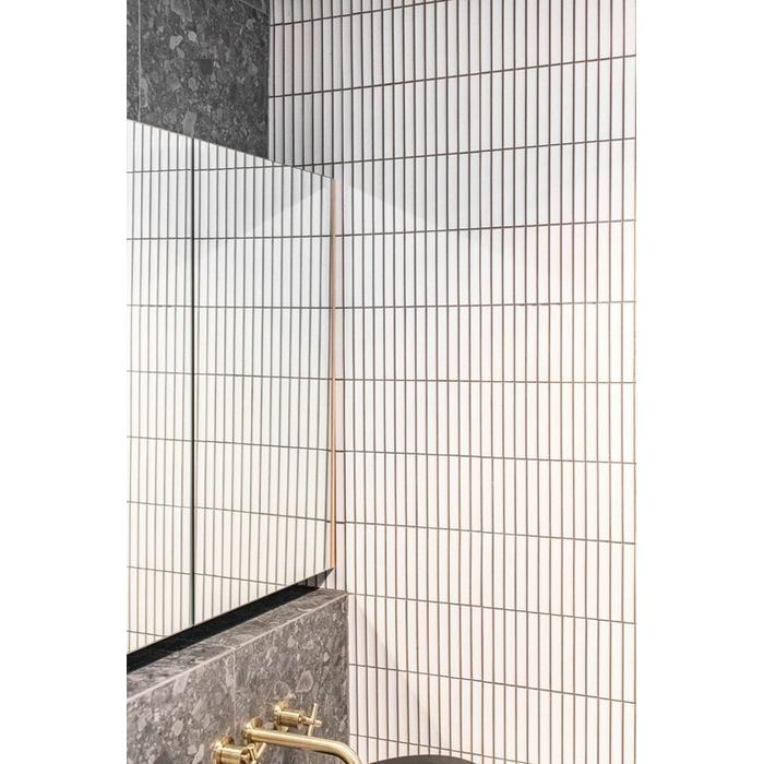 Jual Mosaic Wall Decoration White Matt Type Pearl Long Stripe ...