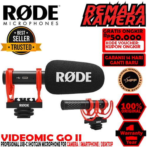 Promo RODE VIDEOMIC GO II LIGHTWEIGHT DIRECTIONAL MICROPHONE - GARANSI ...