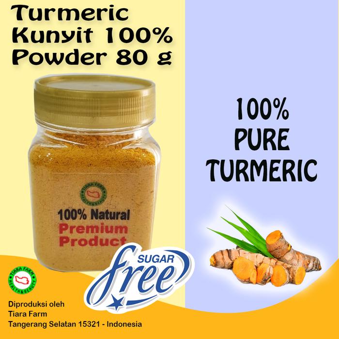 Jual Turmeric Powder (Bubuk Kunyit) Premium Murni 80 g - Tiara Farm ...