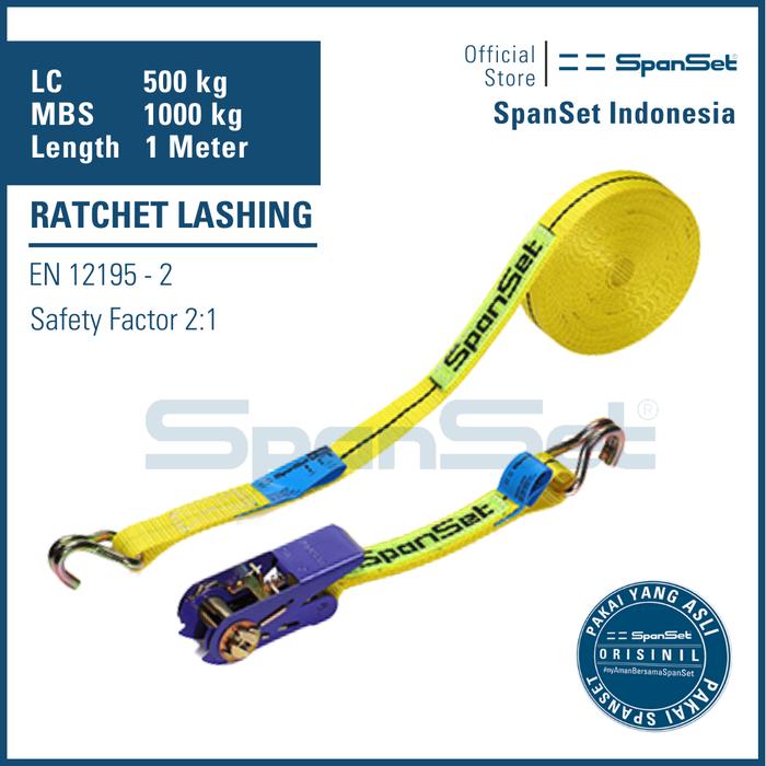 Promo [20004/2-A] SPANSET Tali Ratchet Tie Down Cargo Lashing Track ...
