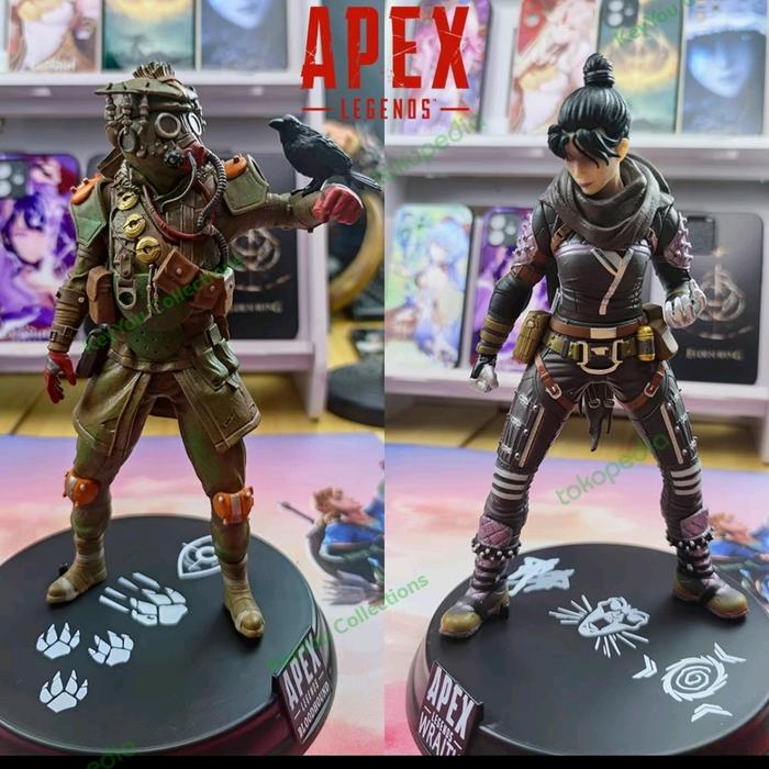 Jual Apex Legends Action Figure Wraith, Bloodhound patung mainan - Kab ...