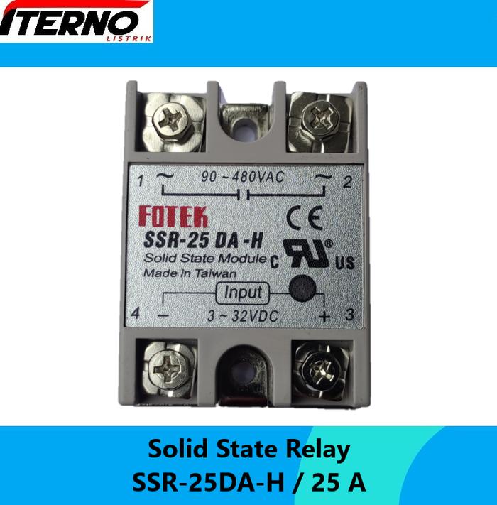 Jual Solid State Relay SSR-25DA-H Fotek SSR25DAH 25A - Kota Tangerang - ITERNO LISTRIK | Tokopedia