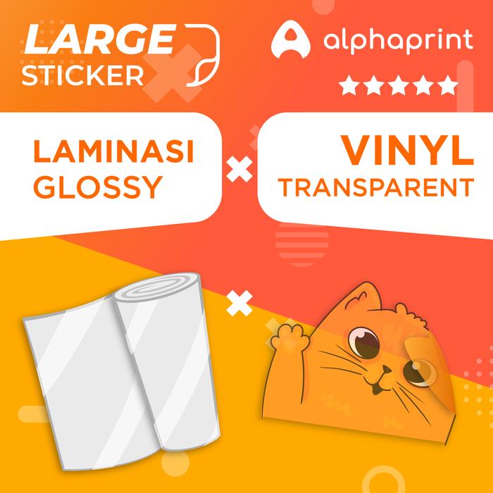 Jual Sticker Custom Vinyl Transparan / Bening (Print & Cut) - Laminasi ...